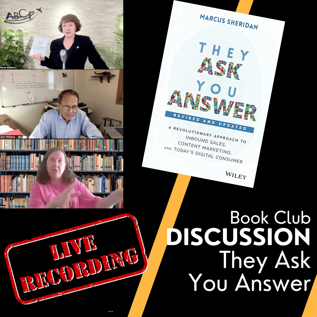 Book Club Discussion - They Ask You Answer by Marcus Sheridan